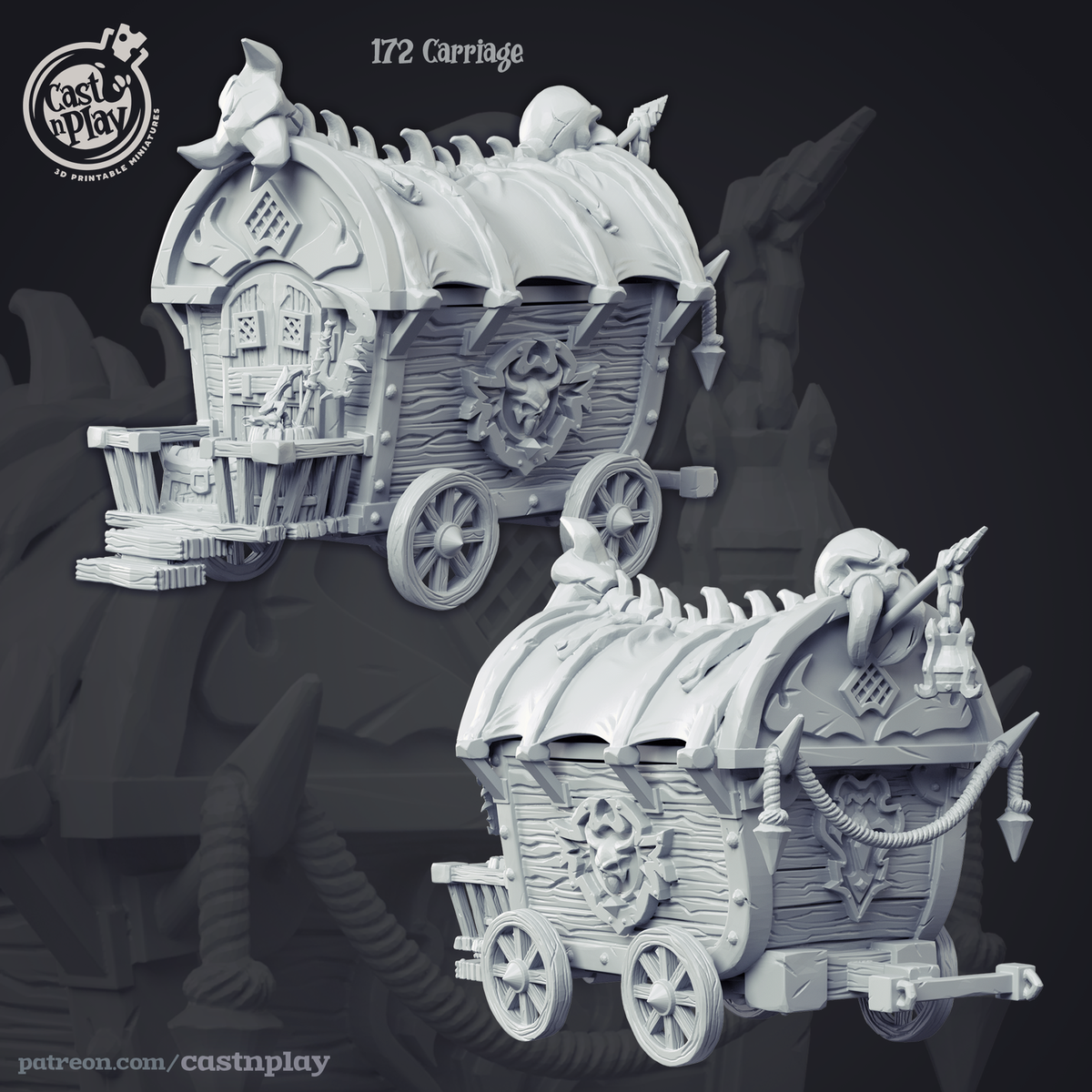 Vampire Hunter Style Carriage for miniature RPGs and Tabletop wargames ...